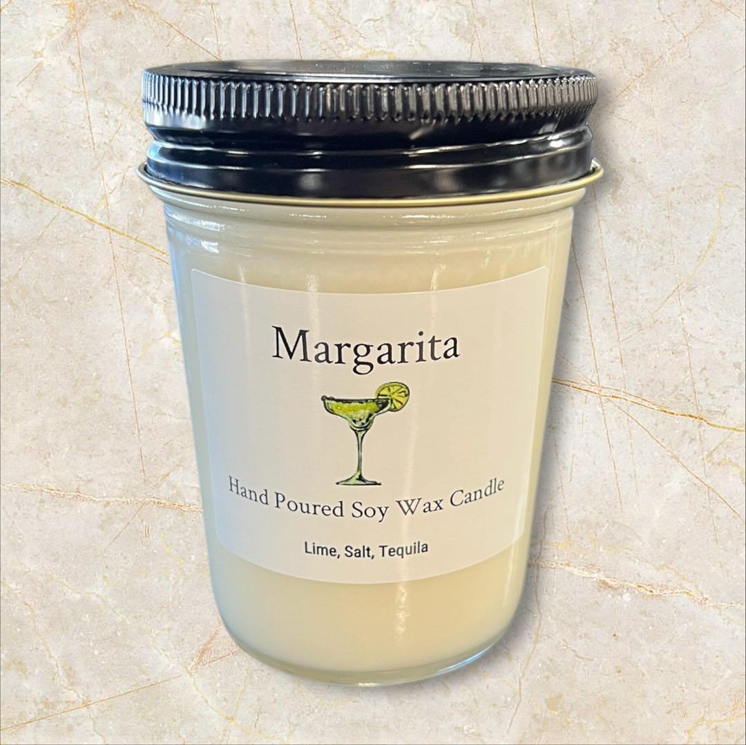 Margarita Soy Candle | Fruity, Lime Scent, 8 Oz Mason Jar - Etsy