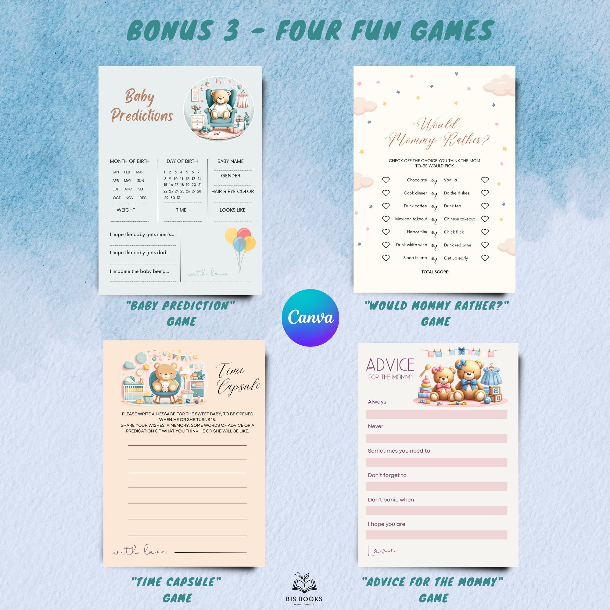 Teddy Bears Gender Reveal Invitation, Baby Boy or Girl Party Invite ...