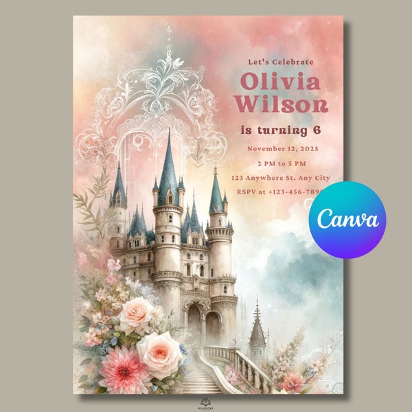 Castle Invitation - Etsy