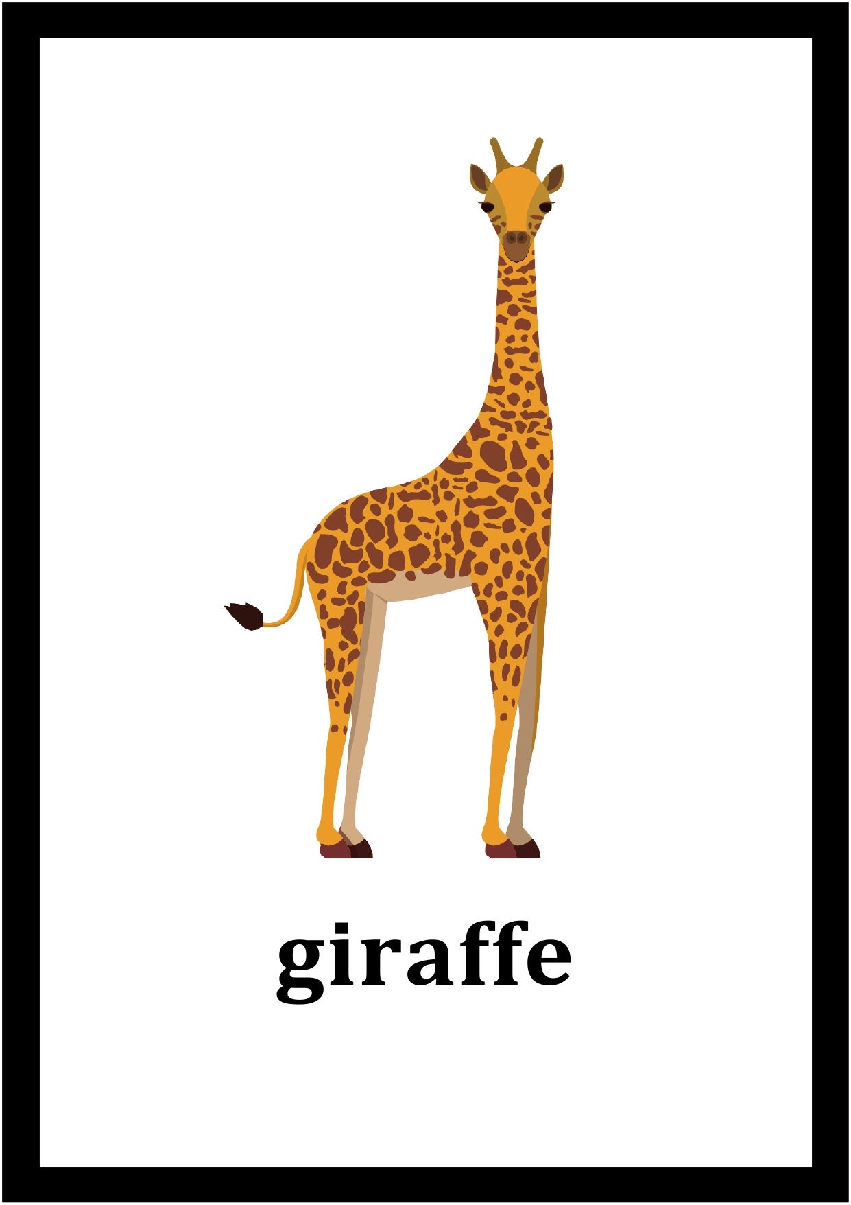 Wild Animals Flash Cards for Childrens Learning - Etsy
