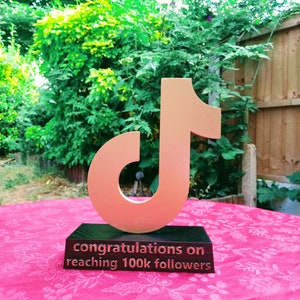 New Personalised Tiktok Award Trophy Replica With Engraving - Etsy