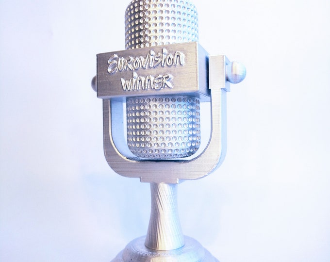 NEW Personalised Karaoke - Microphone - Eurovision Trophy With Optional ...