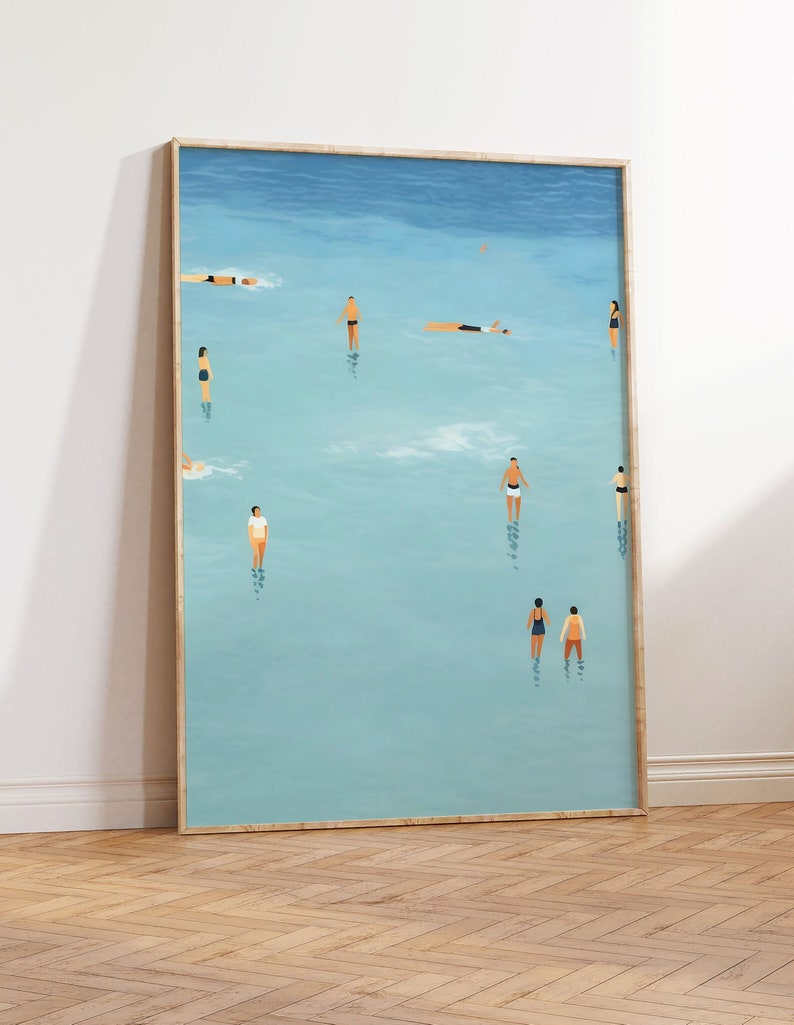 Cute Summer Print, Summer Art, Summer Beach Print, Minimalist Wall Art ...