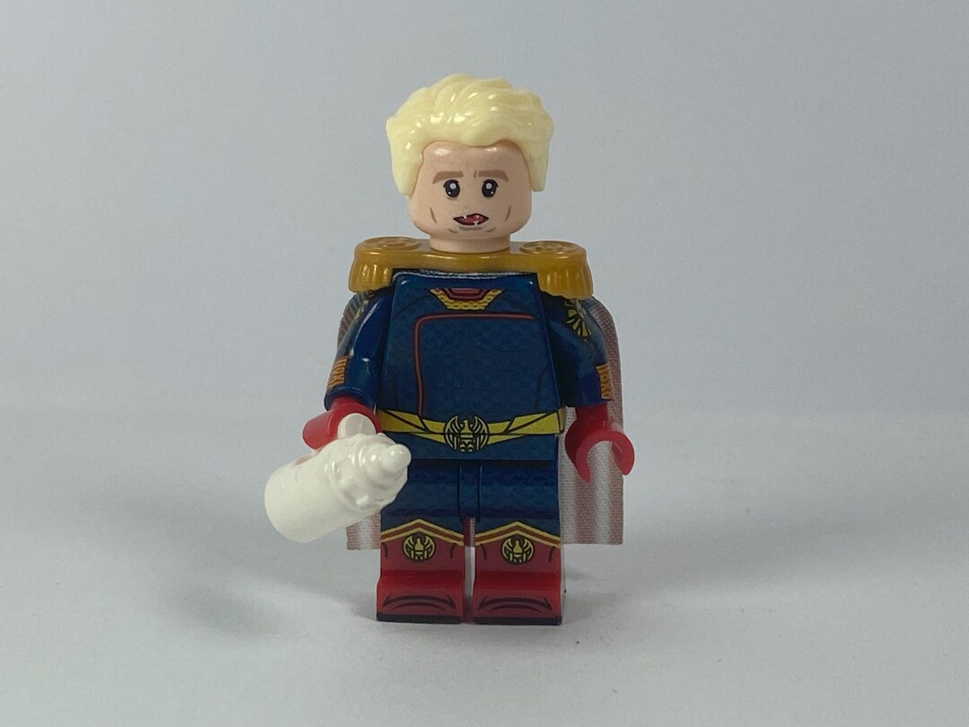 Homelander milk Bottle Custom the Boys Minifigure Superhero Comics - Etsy