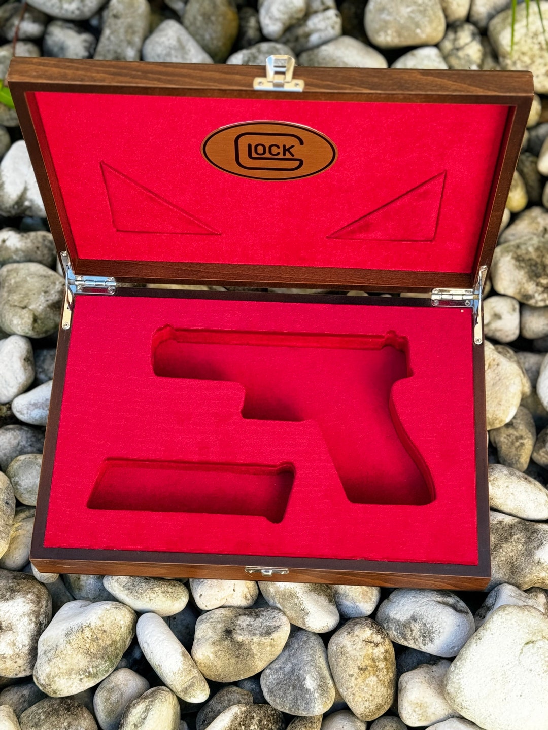 Real Walnut Wood, First Quality Special Gun Storage Box. for Glock 17 ...