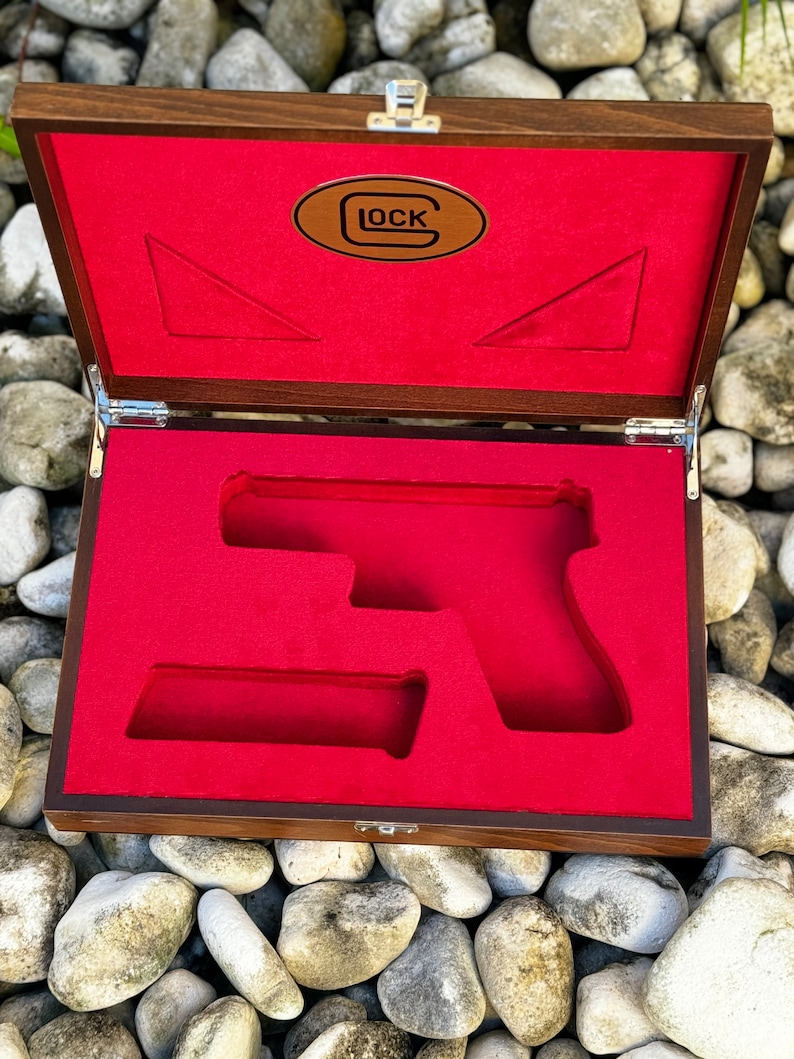 Real Walnut Wood, First Quality Special Gun Storage Box. for Glock 17 ...