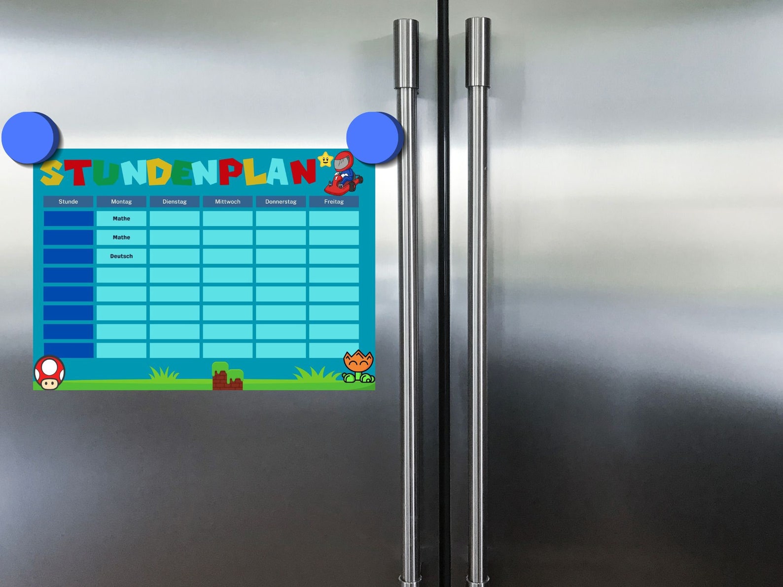 Super Mario Timetable, Timetable to Print Out Yourself, Digital PDF ...