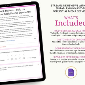 Customizable Social Media Review Form - Google Form Template for ...
