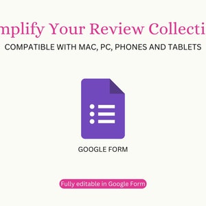 Customizable Social Media Review Form - Google Form Template for ...
