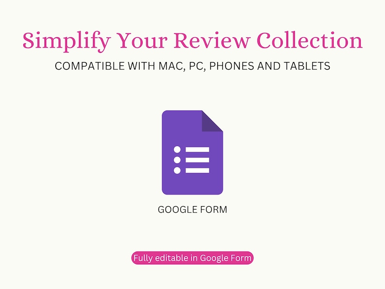 Customizable Social Media Review Form - Google Form Template for ...