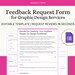 Customizable Graphic Design Feedback Form - Google Forms Template for ...