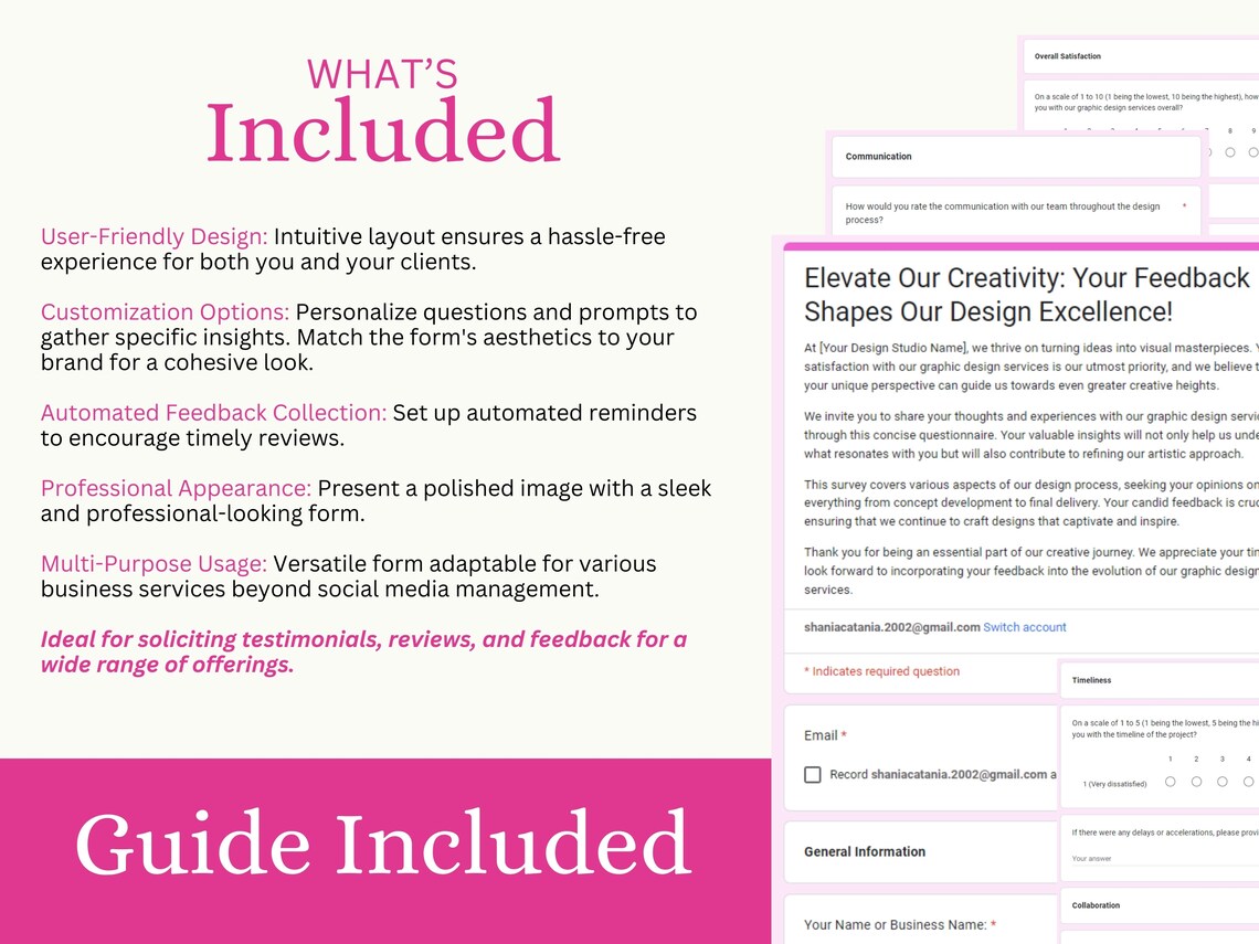 Customizable Graphic Design Feedback Form - Google Forms Template for ...