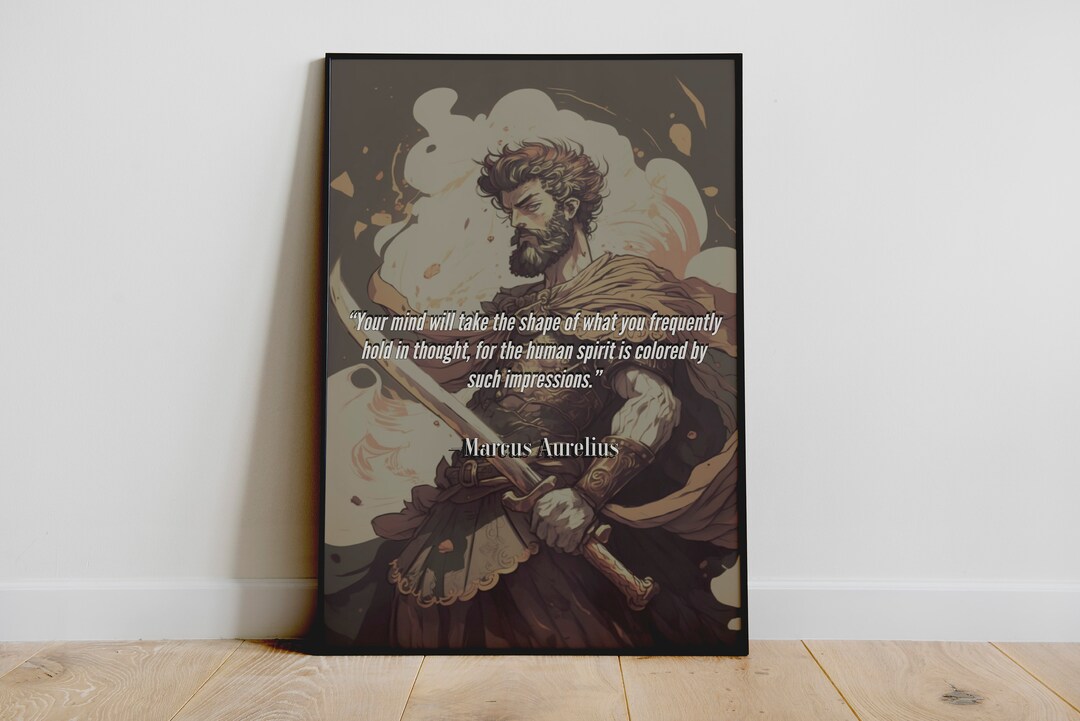 Marcus Aurelius Anime Poster Design Digital Copy Marcus - Etsy