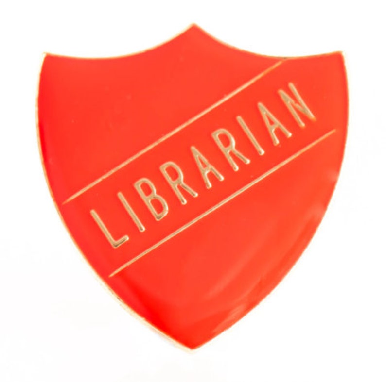 Librarian Shield Enamel Badges Pack of 5 - Etsy