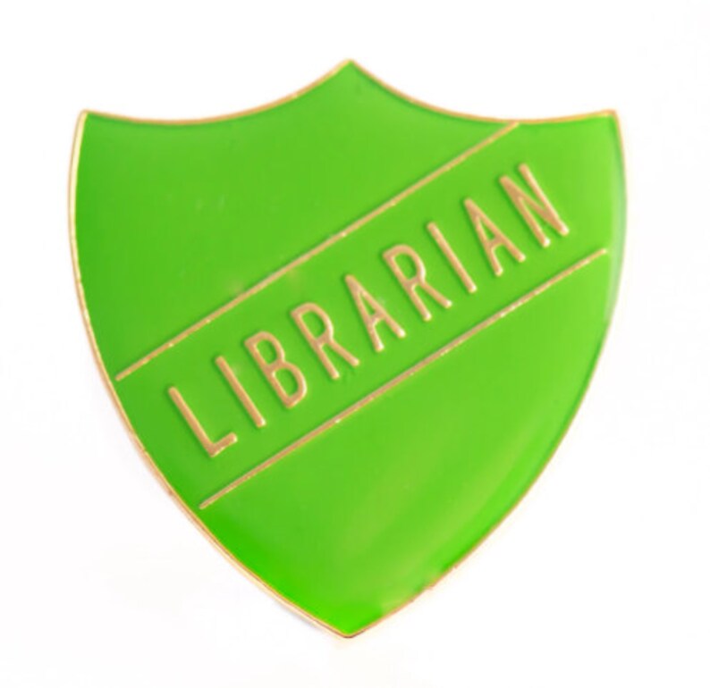 Librarian Shield Enamel Badges Pack of 5 - Etsy