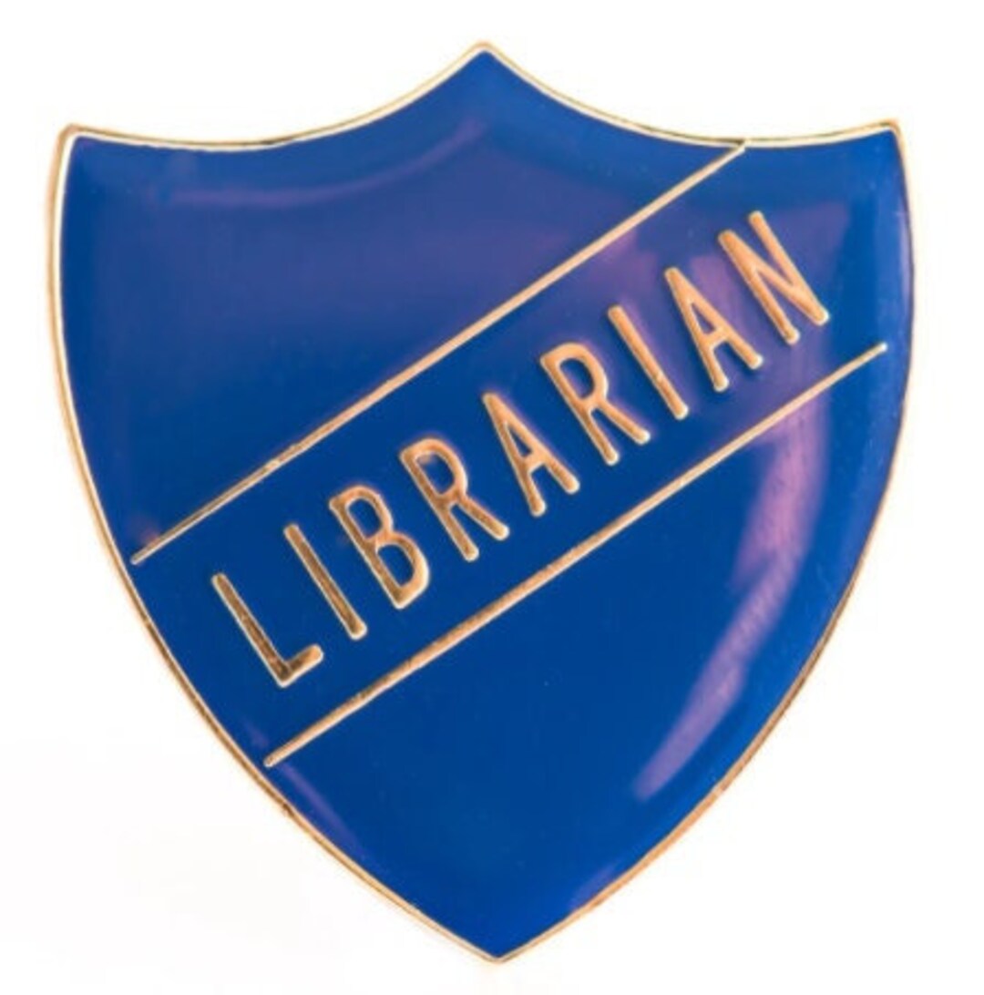 Librarian Shield Enamel Badges Pack of 5 - Etsy