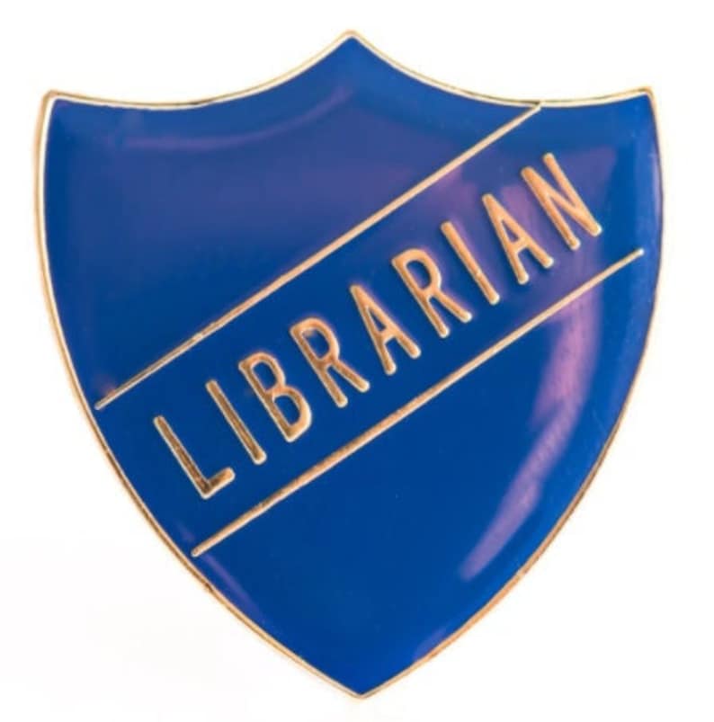 Librarian Shield Enamel Badges Pack of 5 - Etsy