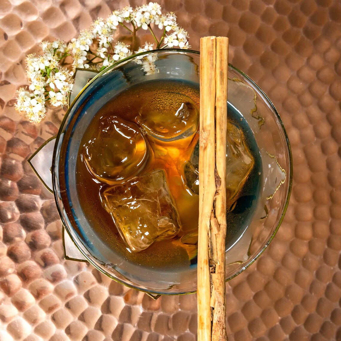 Lotus Flower Cocktail Glass Blue - Etsy