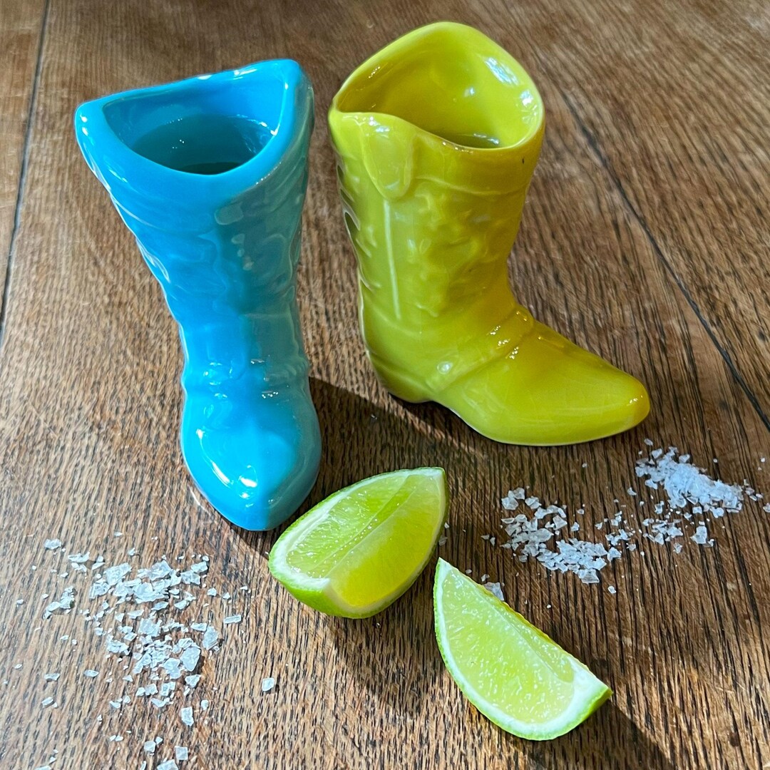 Handmade Cowboy Boot Shot Cups: Pottery Set of 2 - Etsy