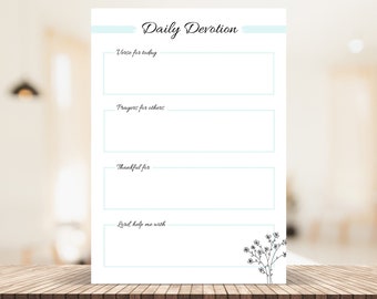 Daily Devotional Printable Template - Etsy