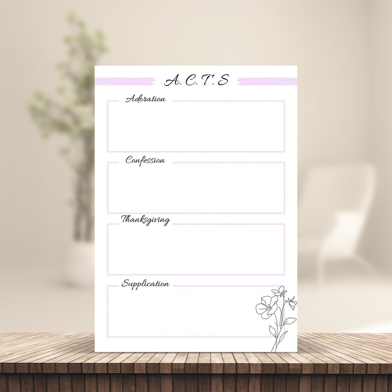 A.C.T.S. Bible Study Method PDF | Printable A4 Study Guide | Christian ...