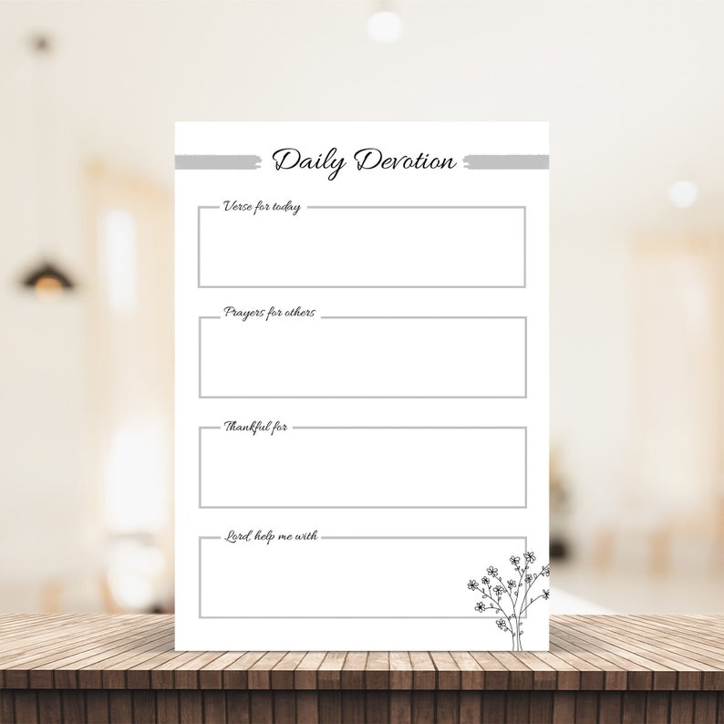 Daily Devotional Printable Template - Etsy