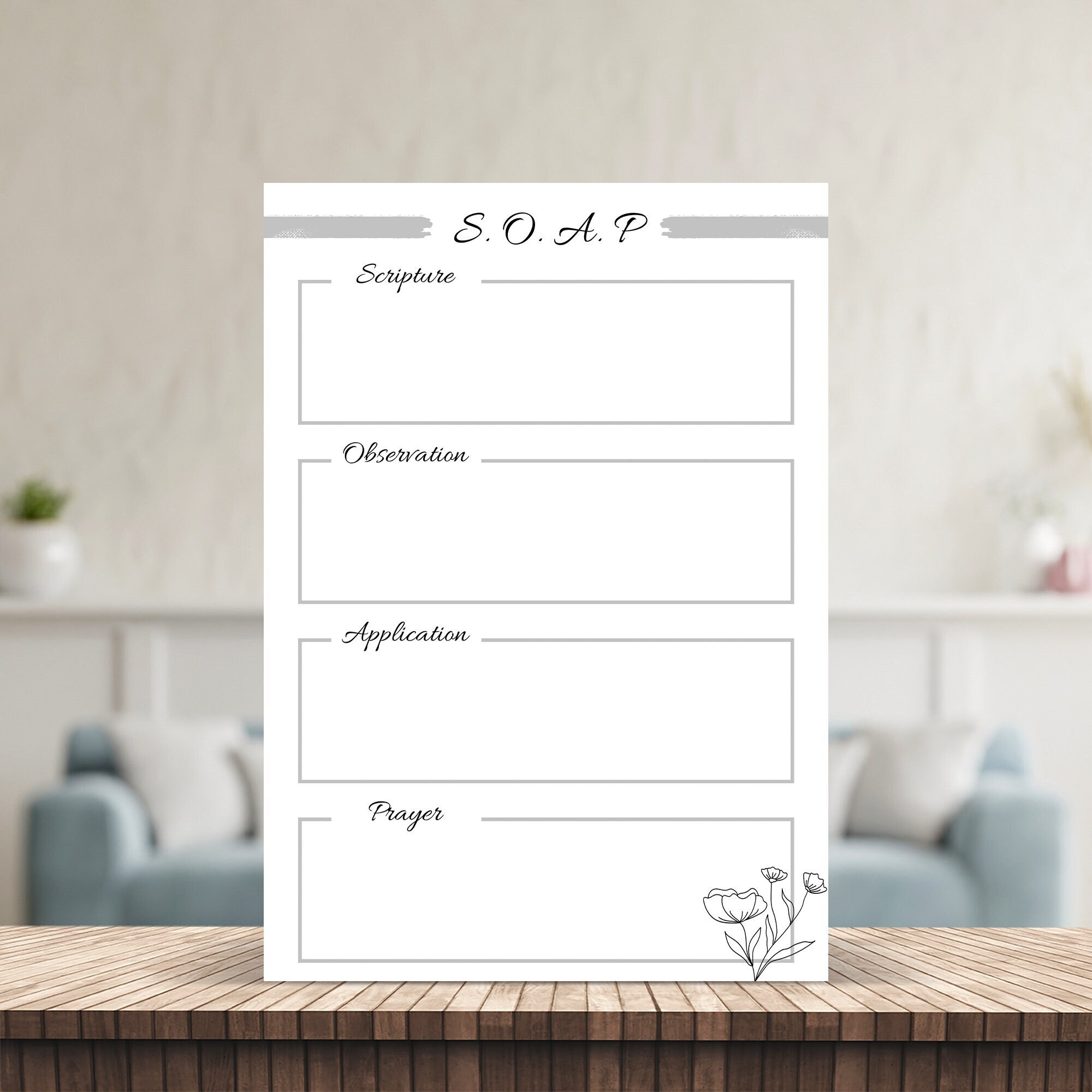 S.O.A.P. Bible Study Method PDF | Printable A4 Study Guide | Christian ...