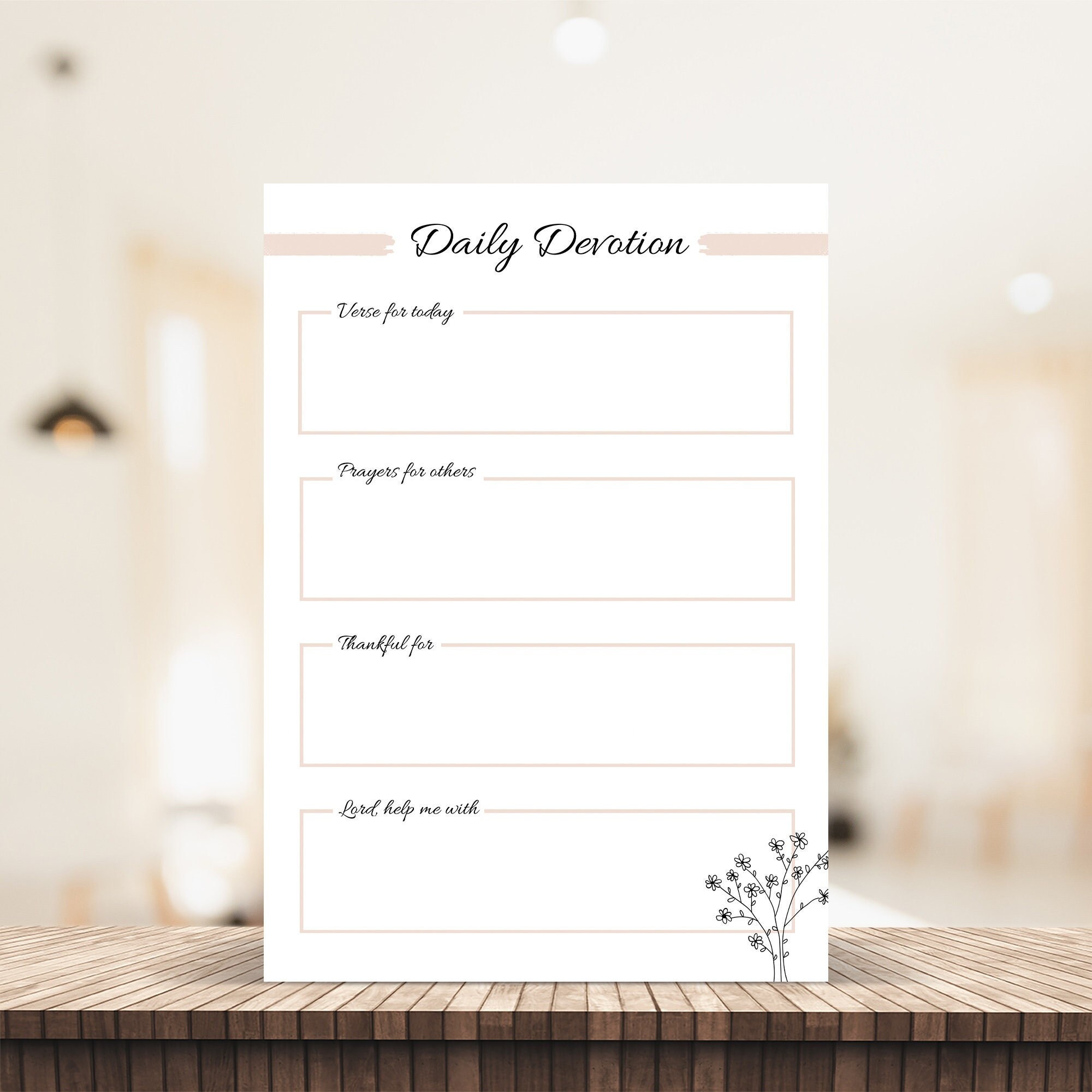 Daily Devotional Printable Template - Etsy
