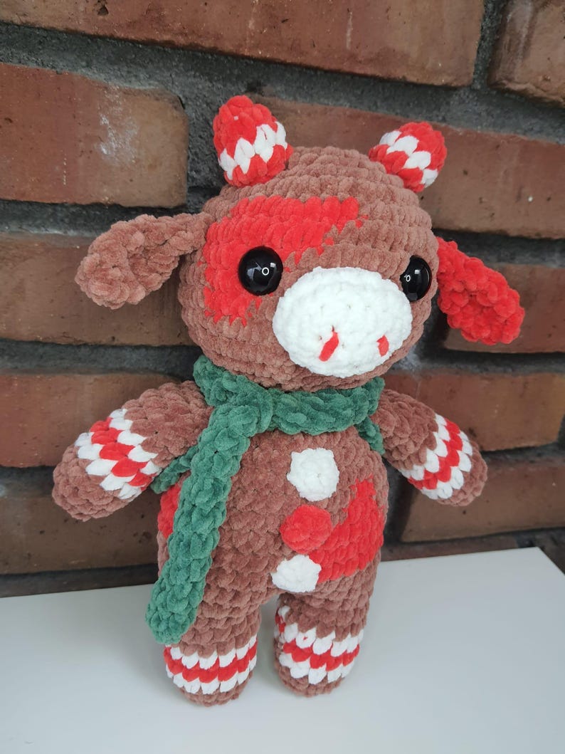 Gingerbread Cow Crochet Pattern, Crochet Pattern for Christmas ...