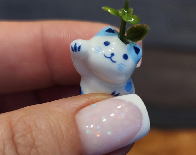 Miniature Lucky Cat,fortune Cats,ceramic Lucky Cat,maneki Neko for Luck ...