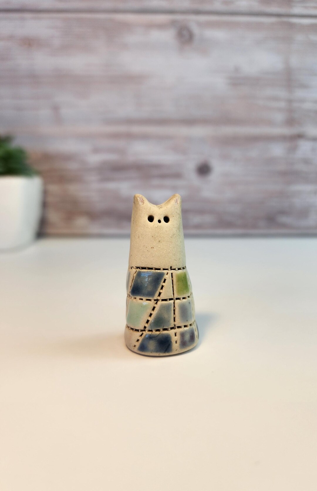 Adorable Ceramic Cat Figurine, Sculpture, Cat Pottery Figurine, Ceramic ...