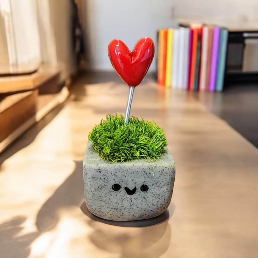 Mini Plant Buddy, Tiny Gift, Potted Plant, Ceramic Pot, Fairy Garden ...