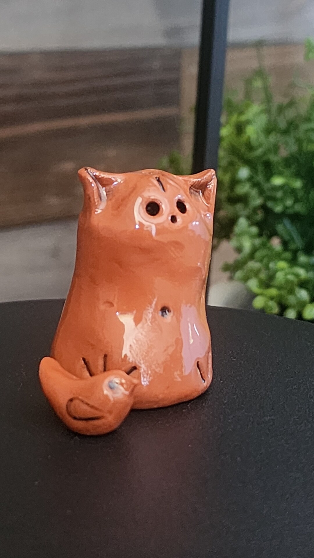 Ceramic Cat Figurine, Sculpture, Cat Pottery Figurine, Ceramic Cat Art ...