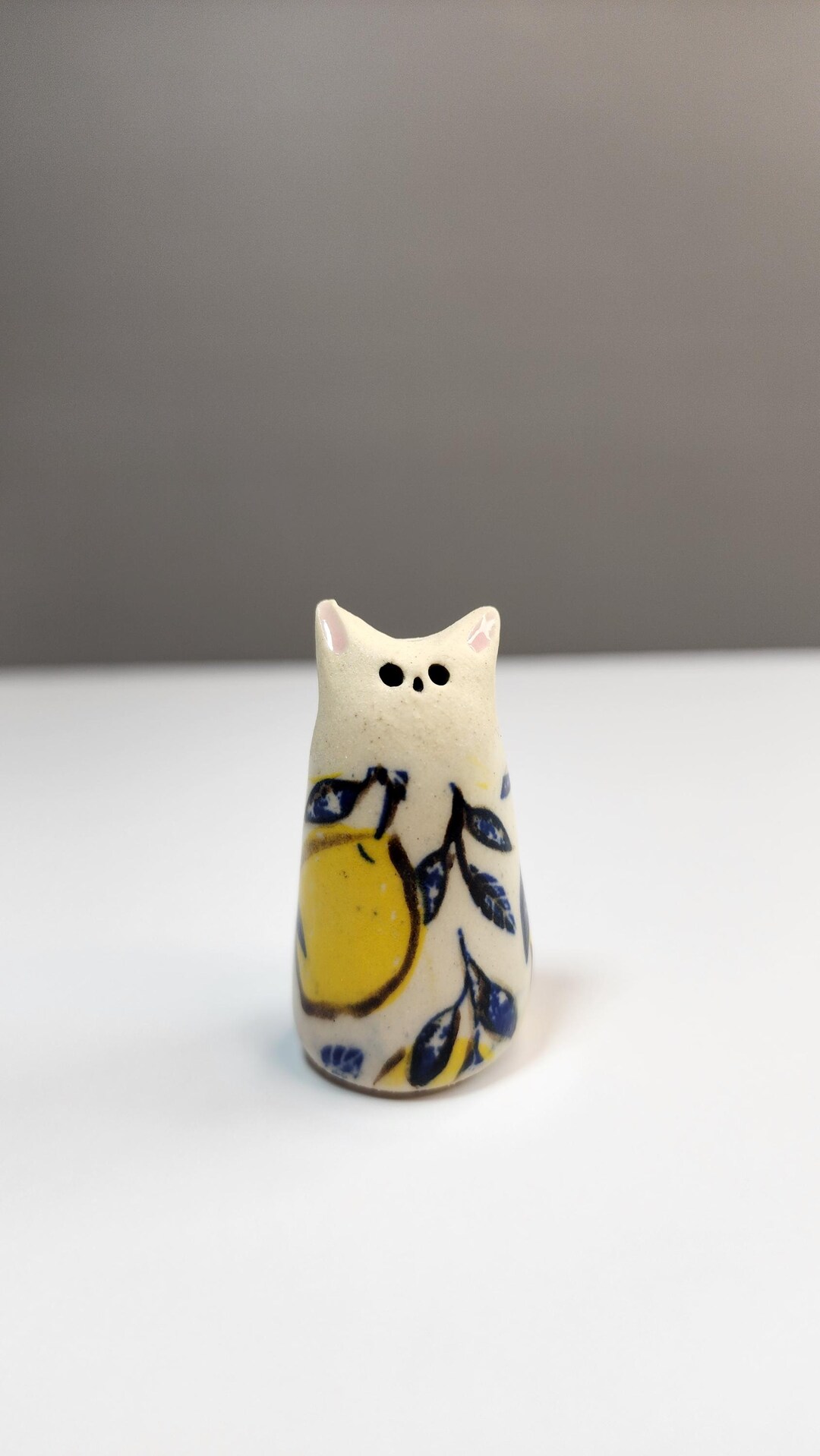 Ceramic Cat Figurine, Sculpture, Cat Pottery Figurine, Ceramic Cat Art ...