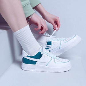 Nike Air Force 1 'matcha'. AF1 / Custom Sneakers / Green Sneakers - Etsy UK