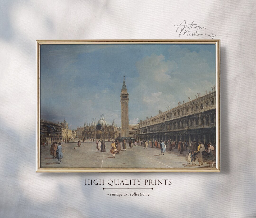 Crowded Piaza San Marco | Ancient Canva European Architecture ...