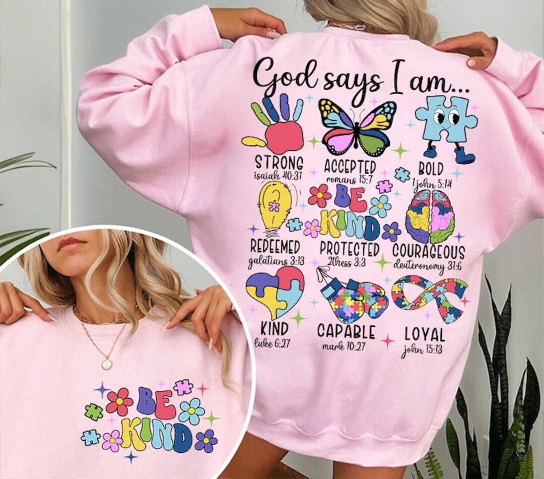 God Says I Am Autism Png, Retro Autism Png, Autism Bible Verse Png ...