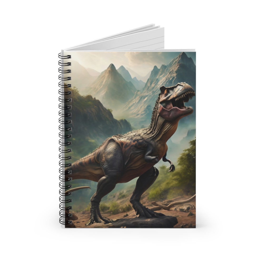 Dinosaur Spiral Notebook Tyrannosaurus T-rex 118 Ruled Line Pages 59 ...