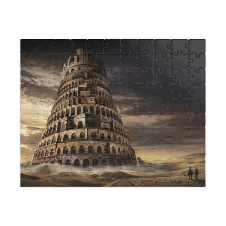 Bible Puzzle, Tower of Babel, Bible Art, Old Testament, Biblical ...