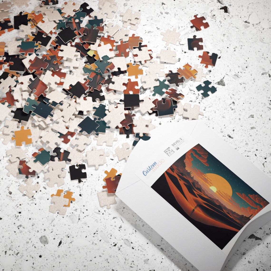 Desert Art Jigsaw Puzzle Desert Nature Art Family Game Night Activity ...