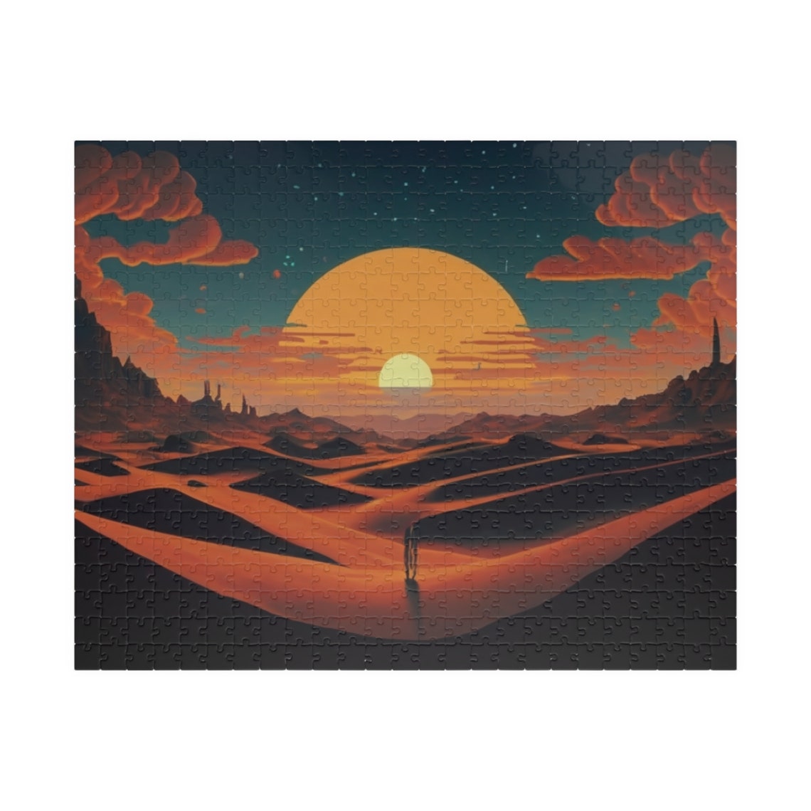 Desert Art Jigsaw Puzzle Desert Nature Art Family Game Night Activity ...