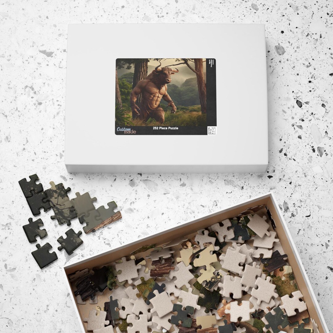 Minotaur Puzzle, Dark Fantasy Art, Greek Mythology, Birthday Gift for ...