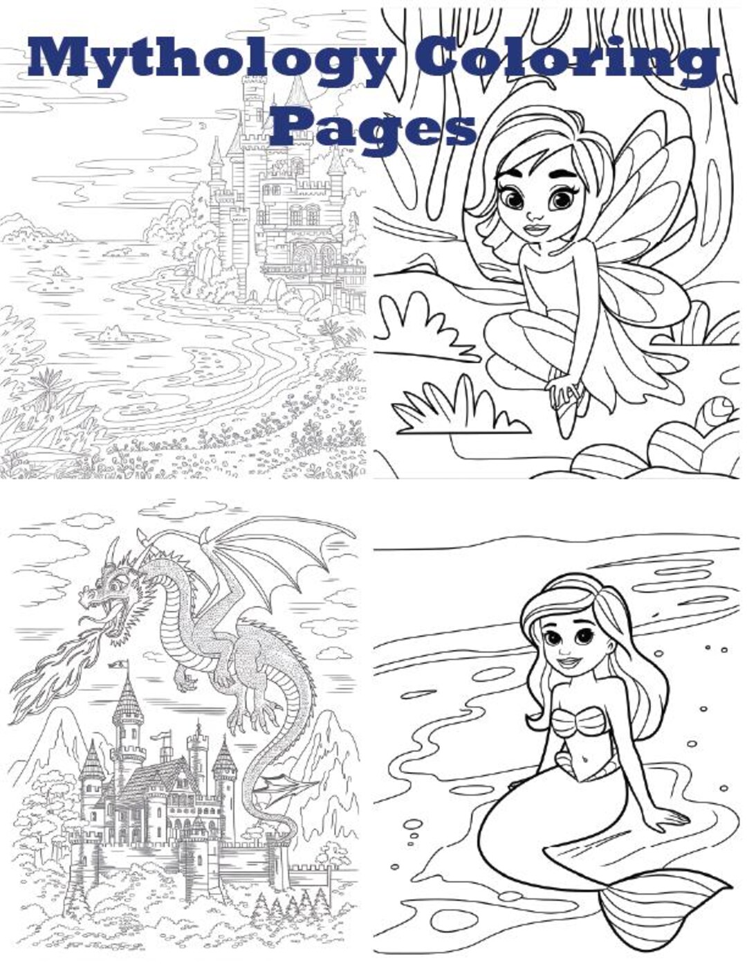Mythology Coloring Pages for Kids, Childrens Coloring Book, PDF Digital ...