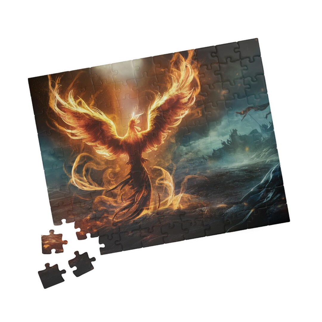 Phoenix Puzzle, Dark Fantasy Art, Greek Mythology, Birthday Gift for ...