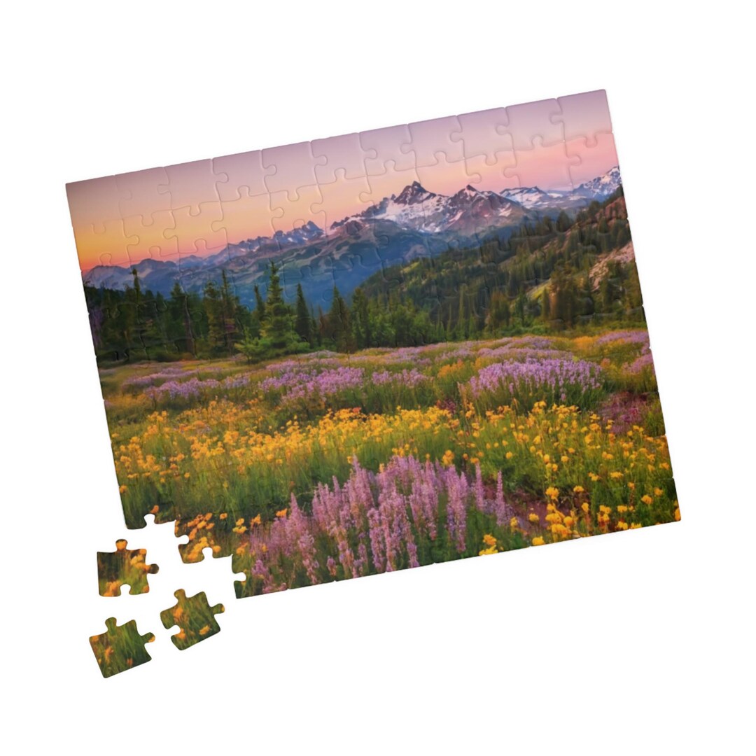 Nature Puzzle, Mountain, Nature Print, Jigsaw Puzzle Box, Birthday Gift ...