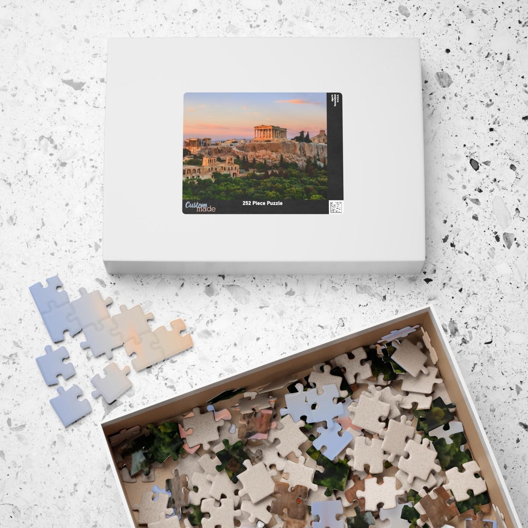 Acropolis Puzzle, Greece, Birthday Gift, Jigsaw Puzzle Box, Travel ...