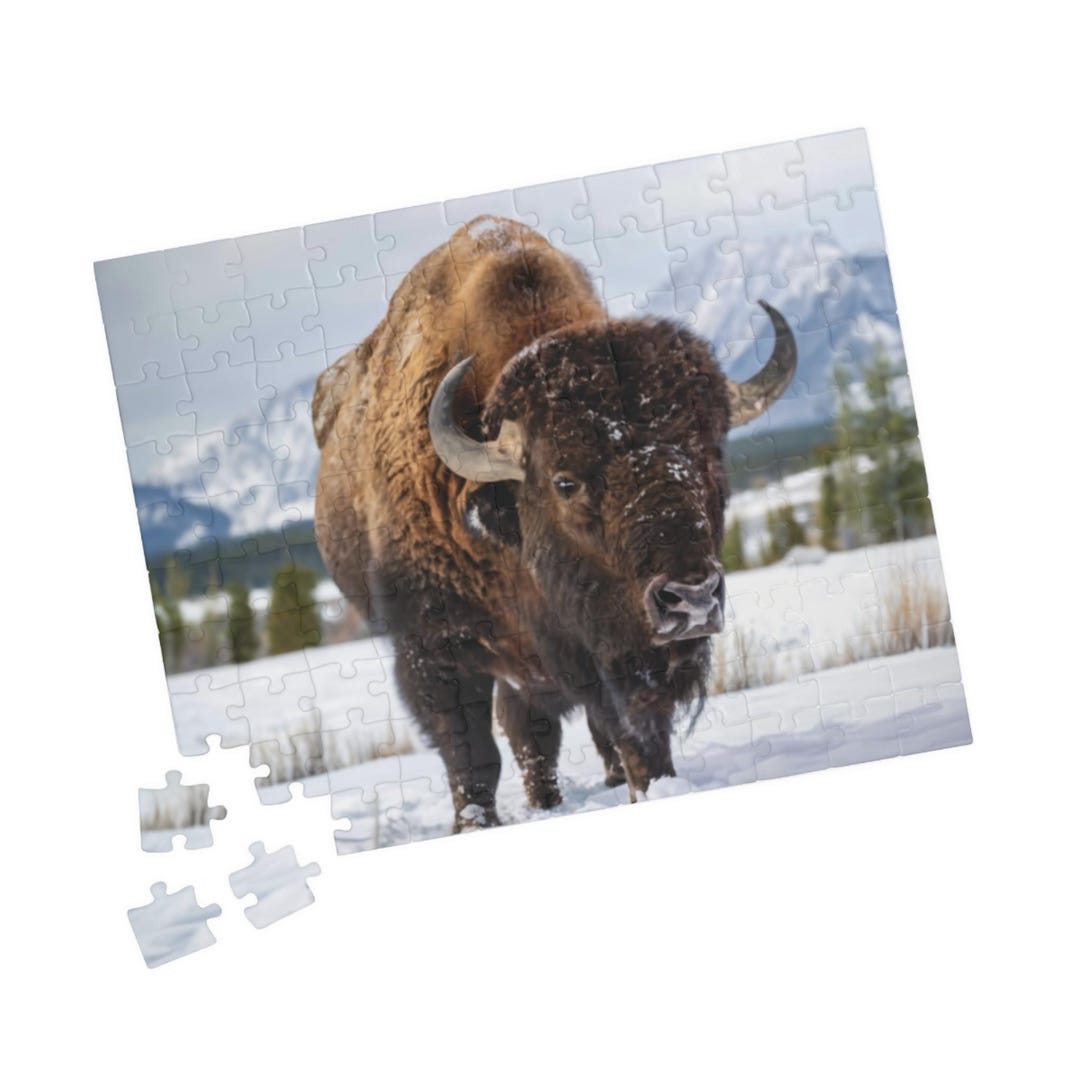 Bison Puzzle, Nature Print, Wildlife Photography, Birthday Gift for ...