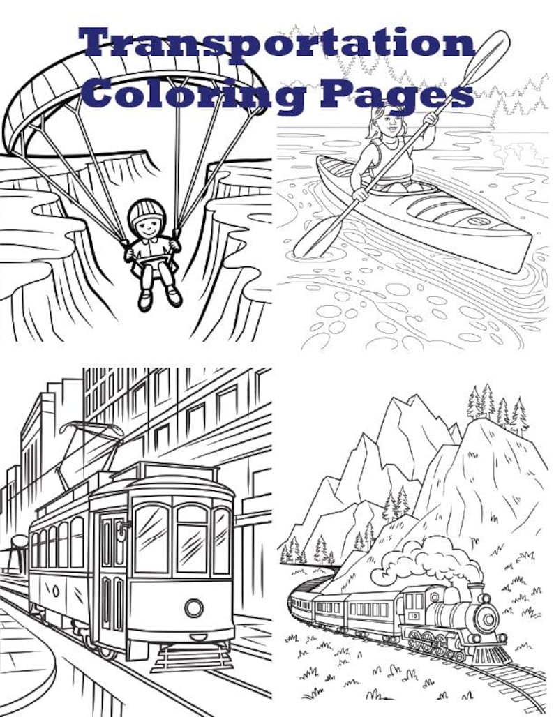Transportation Coloring Pages for Kids, Childrens Coloring Book, PDF ...