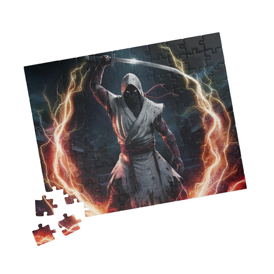Ninja Puzzle, Dark Fantasy Art, Puzzle for Kids, Birthday Gift for ...
