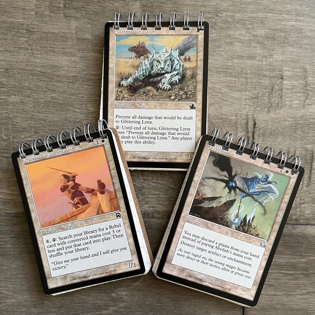 Pocket Notebook, Fantasy Card Notepad, Collectible Playing Cards ...